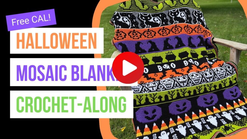 Free CAL - Halloween Mosaic Blanket Pattern - Remington Lane Crochet